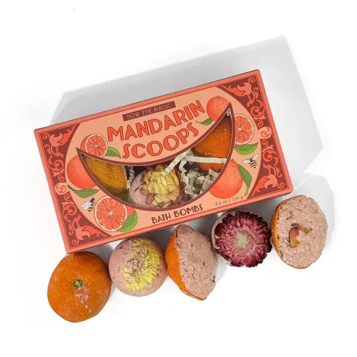 Mandarin Scoops Bath Bomb Gift Set – DuBunne Day Spa